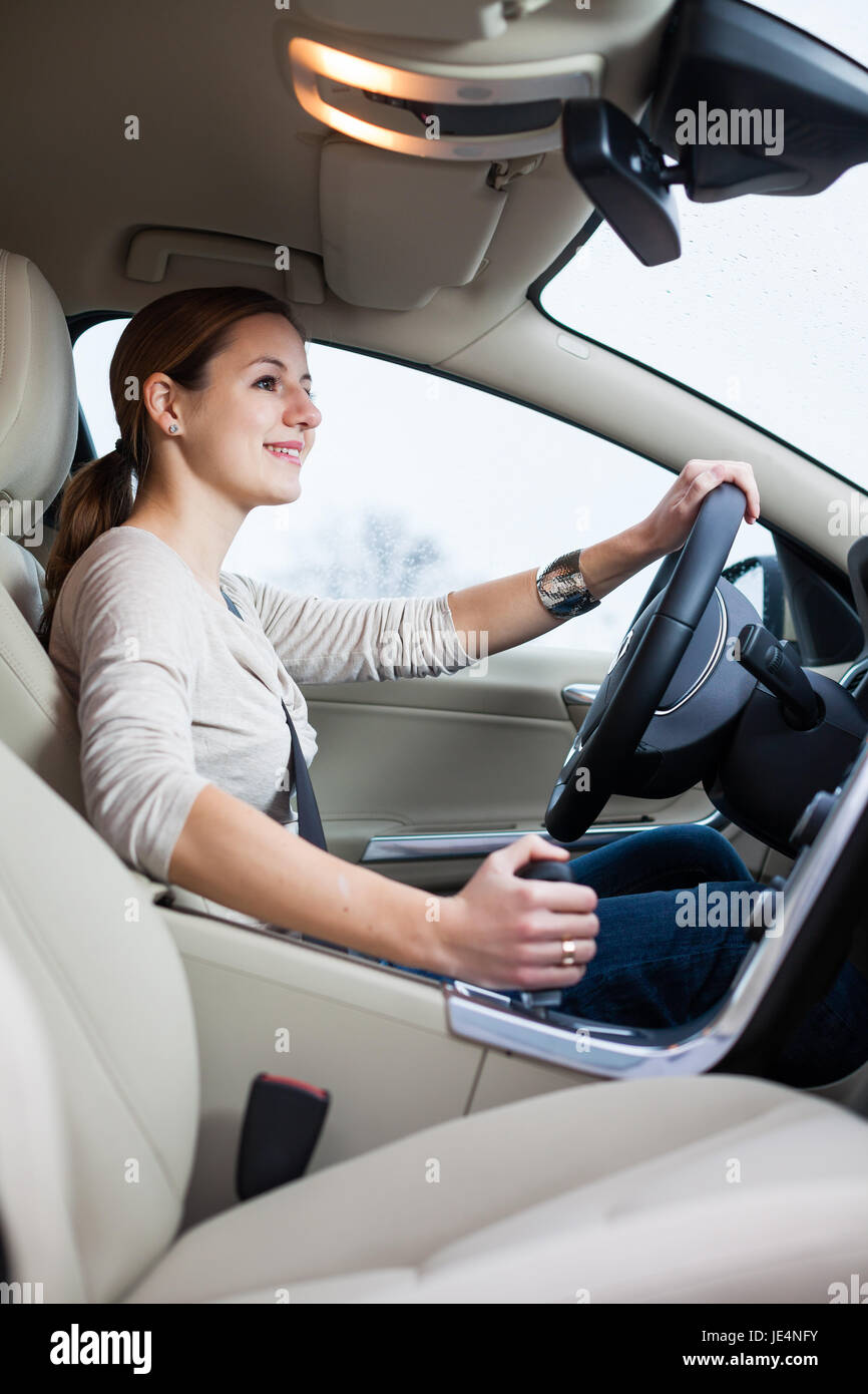 woman driving a car Stock Photo - Alamy