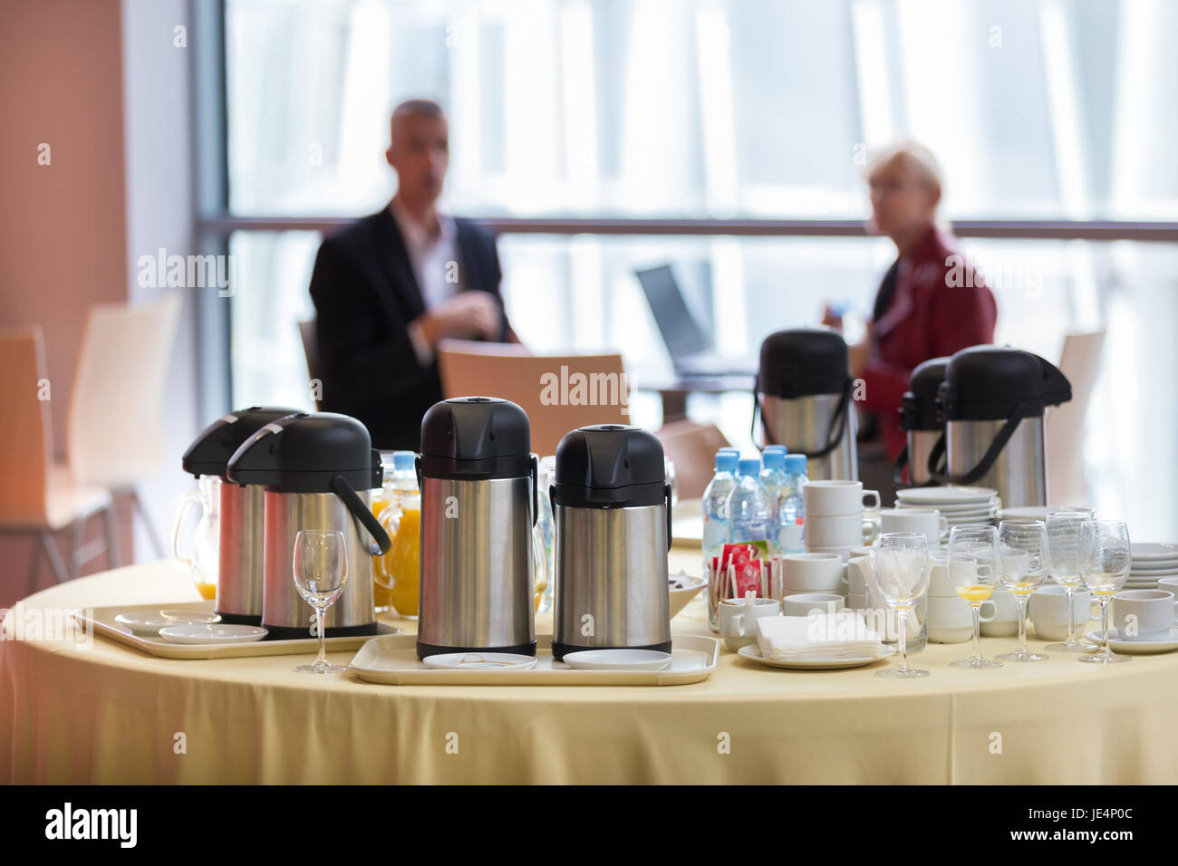 Coffee break at business meeting Stock Photo - Alamy