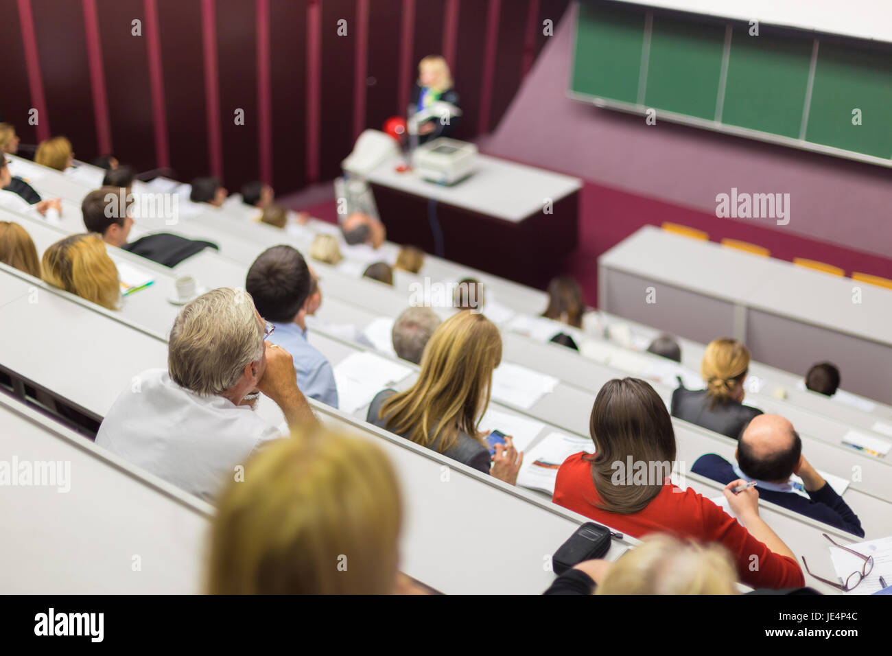 Lecturer at university. Healthcare expert giving a talk to medical ...