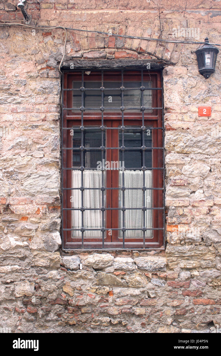 old window on a brick wall Stock Photo - Alamy