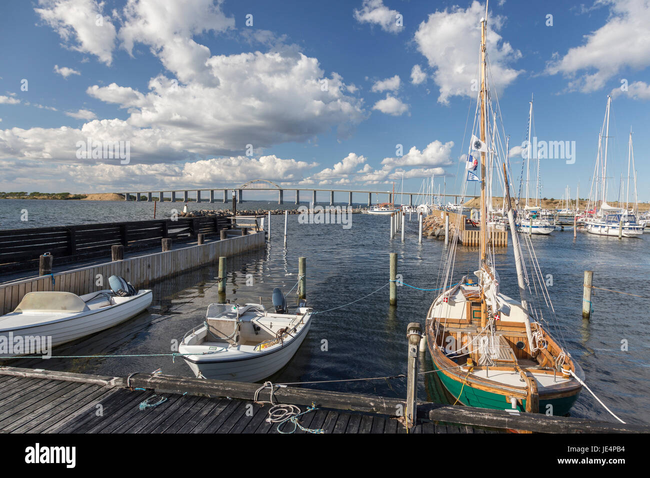 Kleine Boote im Hafen von Rudkøbing, Langeland, Dänemark Stock Photo ...