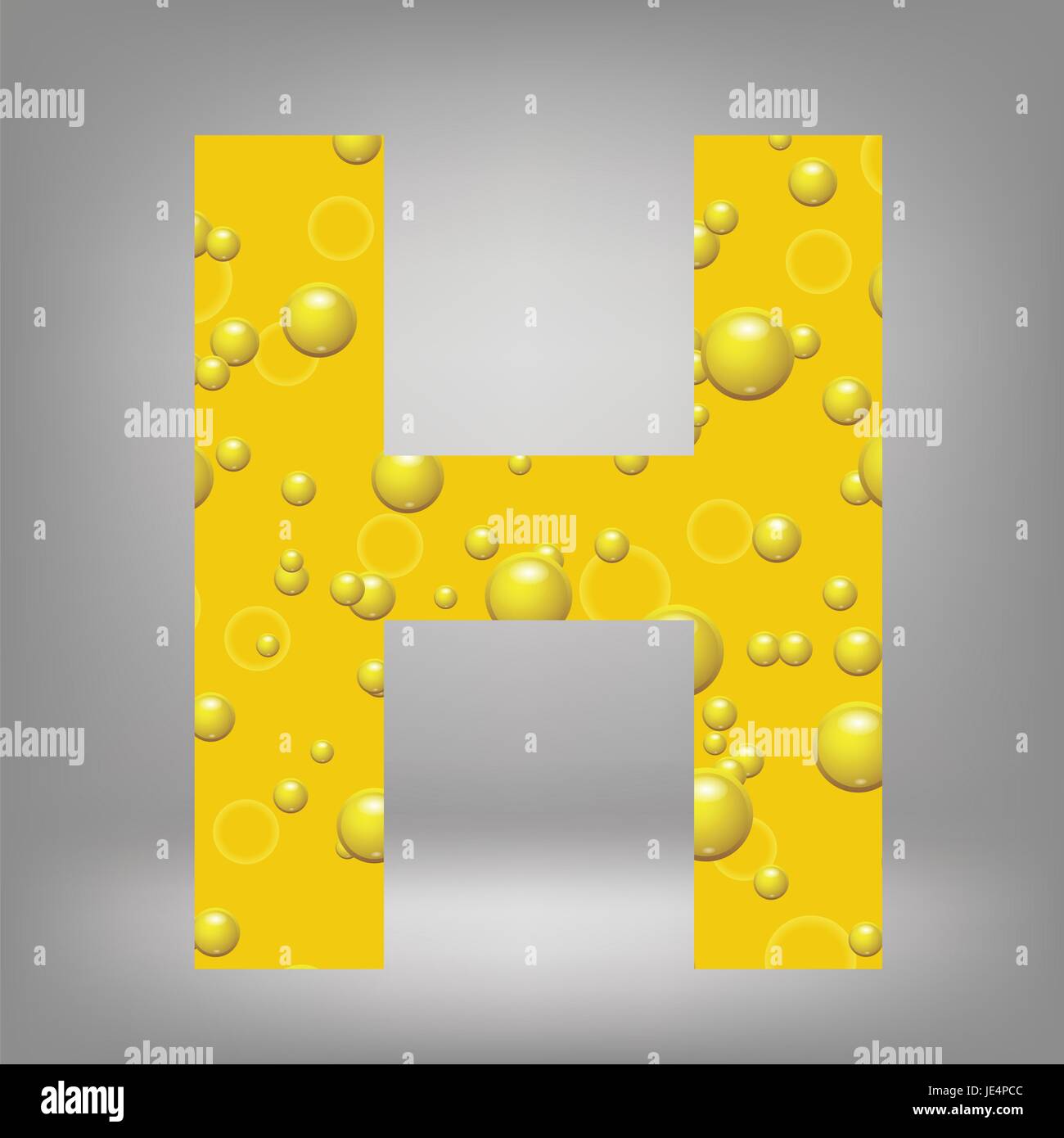 colorful illustration with beer letter H on a grey background Stock ...