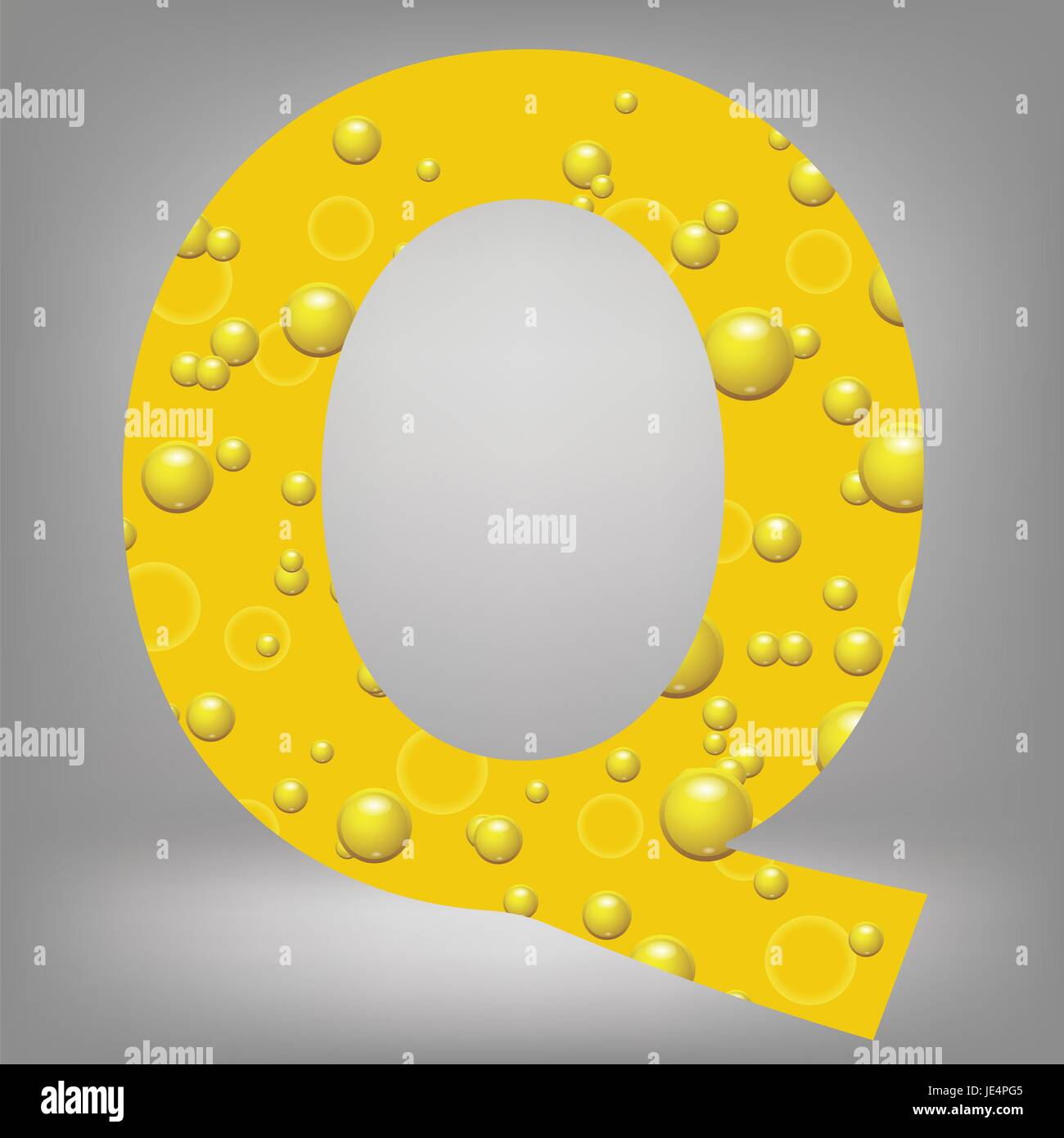 colorful illustration with beer letter O on a grey background Stock ...