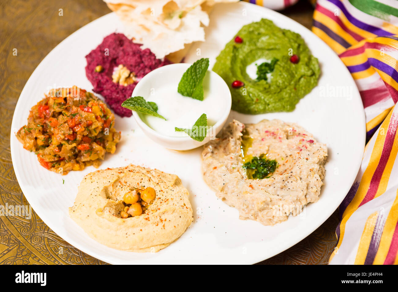 assorted of oriental food on the table Stock Photo - Alamy