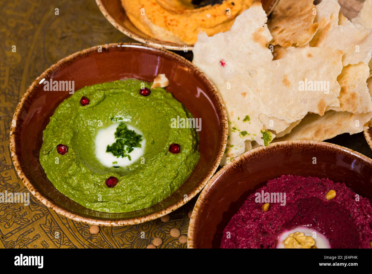 assorted of oriental food on the table Stock Photo - Alamy