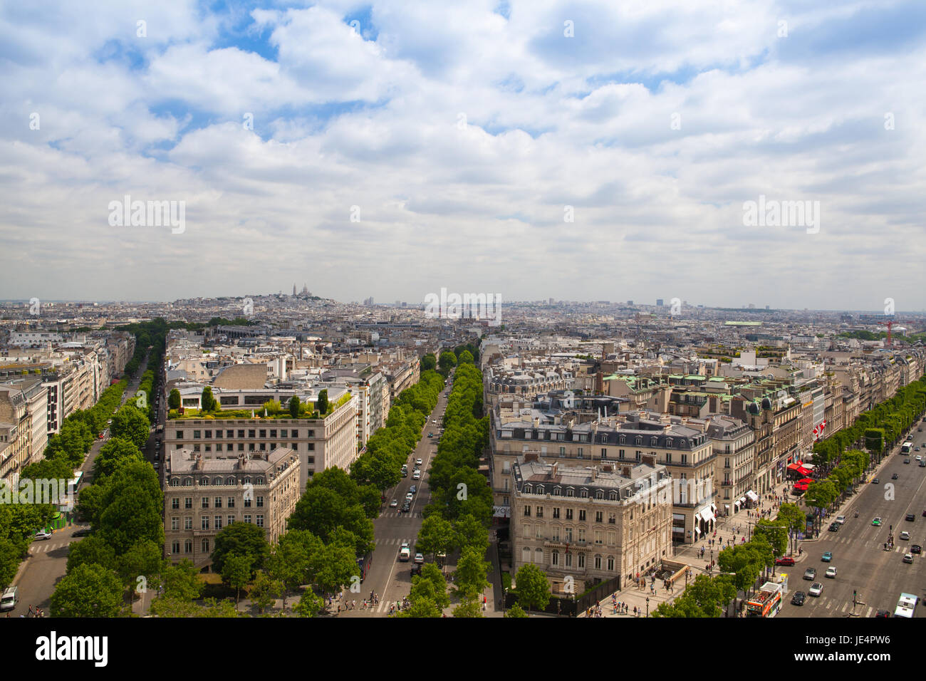 View from Arc de Triomphe in Paris, France Stock Photo - Alamy