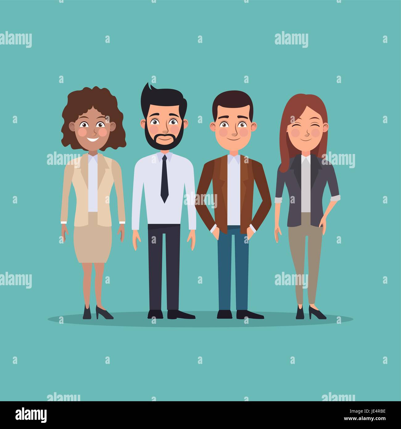 Full body smiling female Stock Vector Images - Alamy