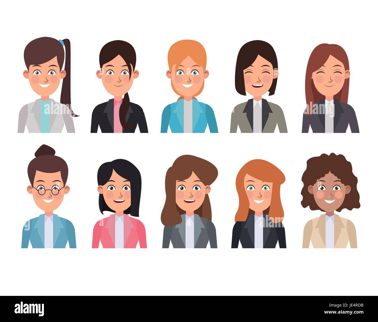 Smiling white blouse Stock Vector Images - Alamy