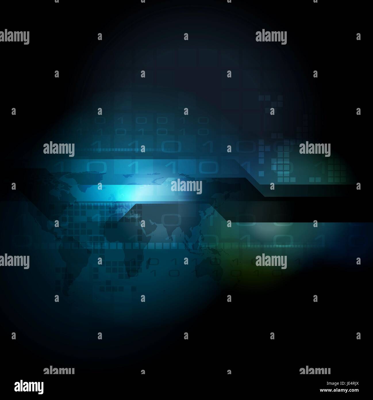 Dark blue vector hi-tech background Stock Photo - Alamy