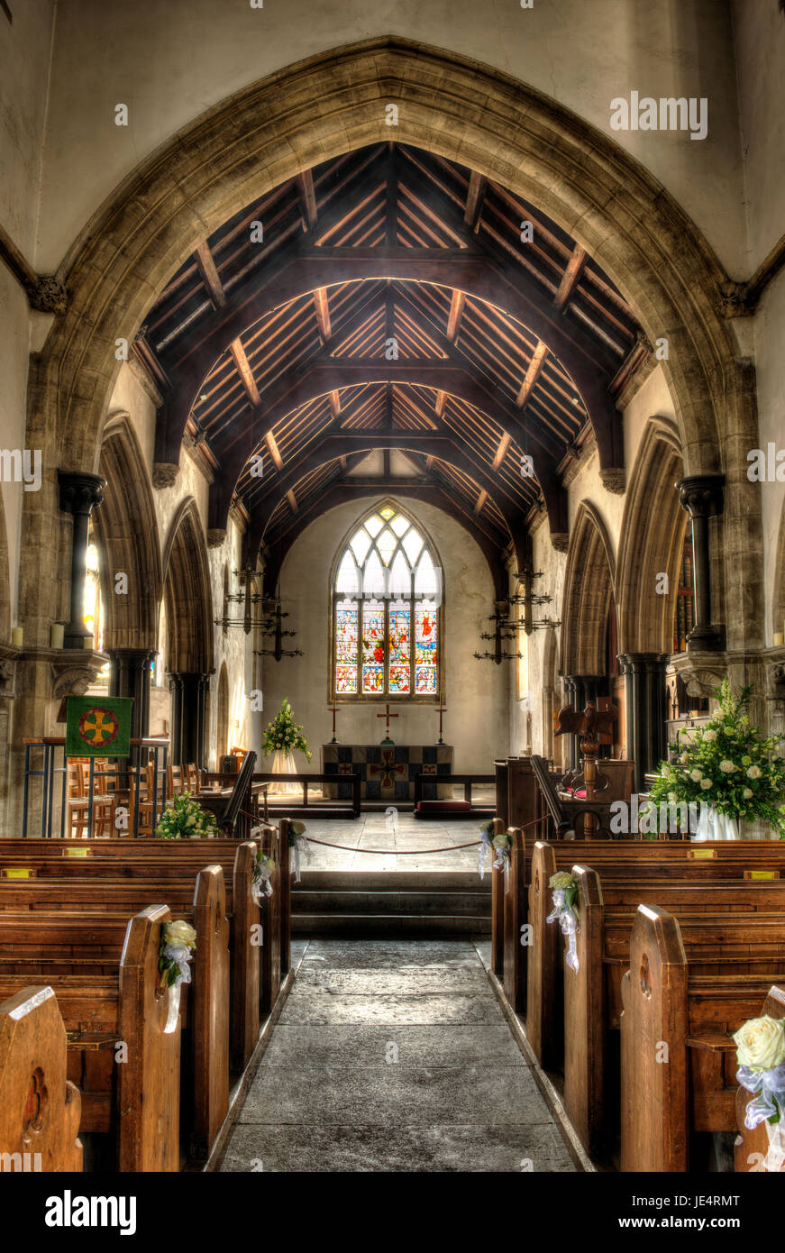 St Andrews church in Corfe Castle, Isle of Purbeck England Stock Photo ...