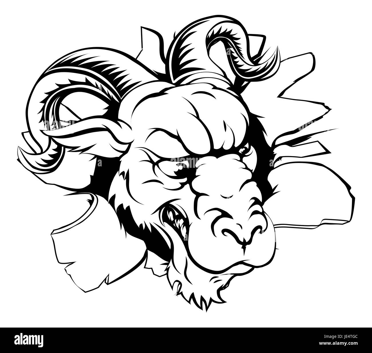 Rams Horns Illustration Stock Photos & Rams Horns Illustration Stock ...