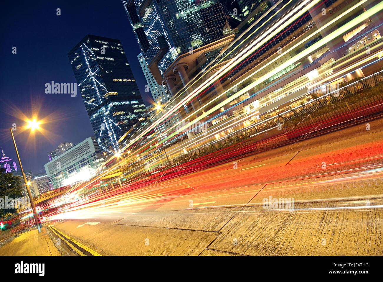 speeding car through the street Stock Photo - Alamy