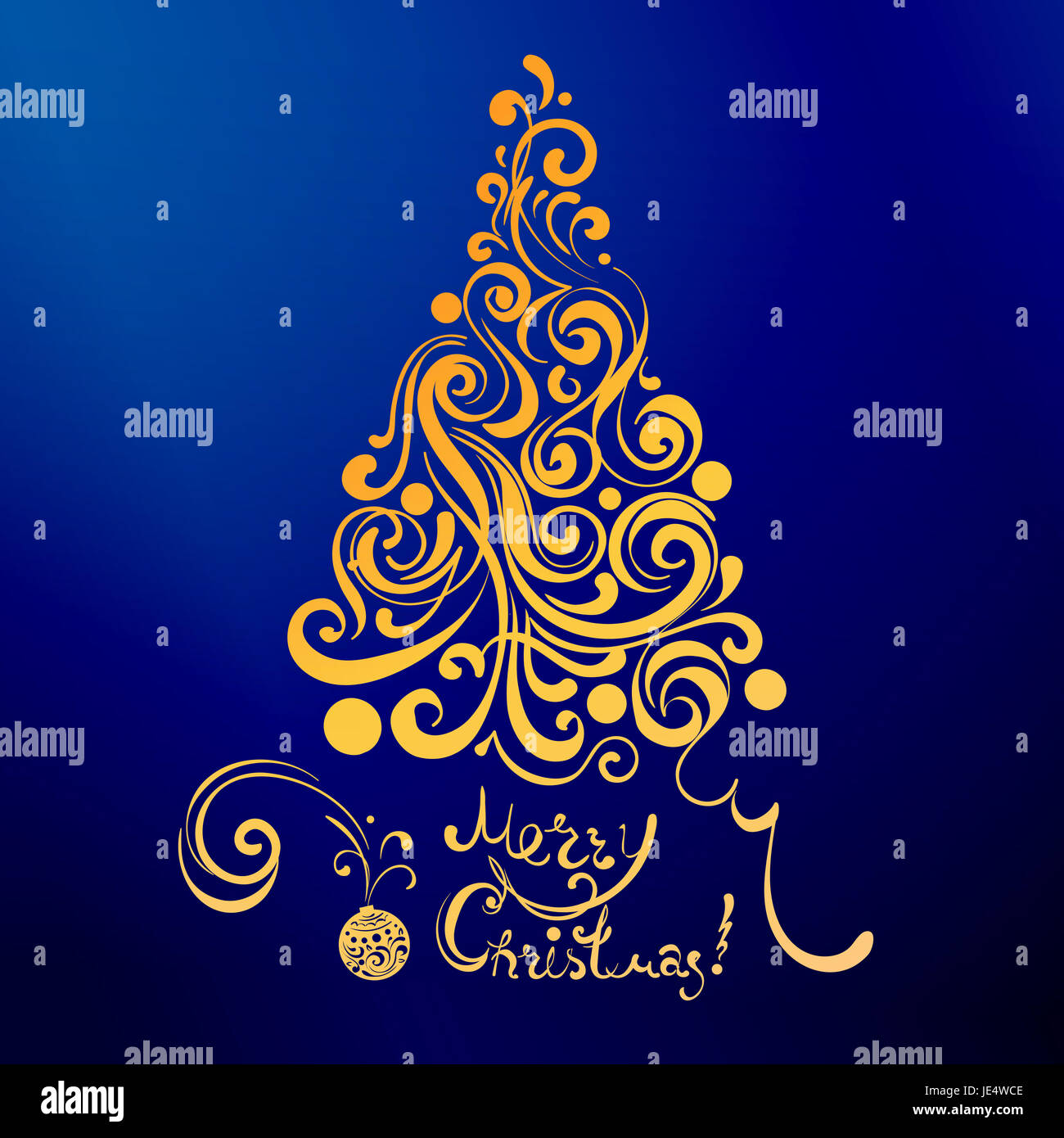 lace christmas tree with swirl lines for design, vector eps 10 Stock ...