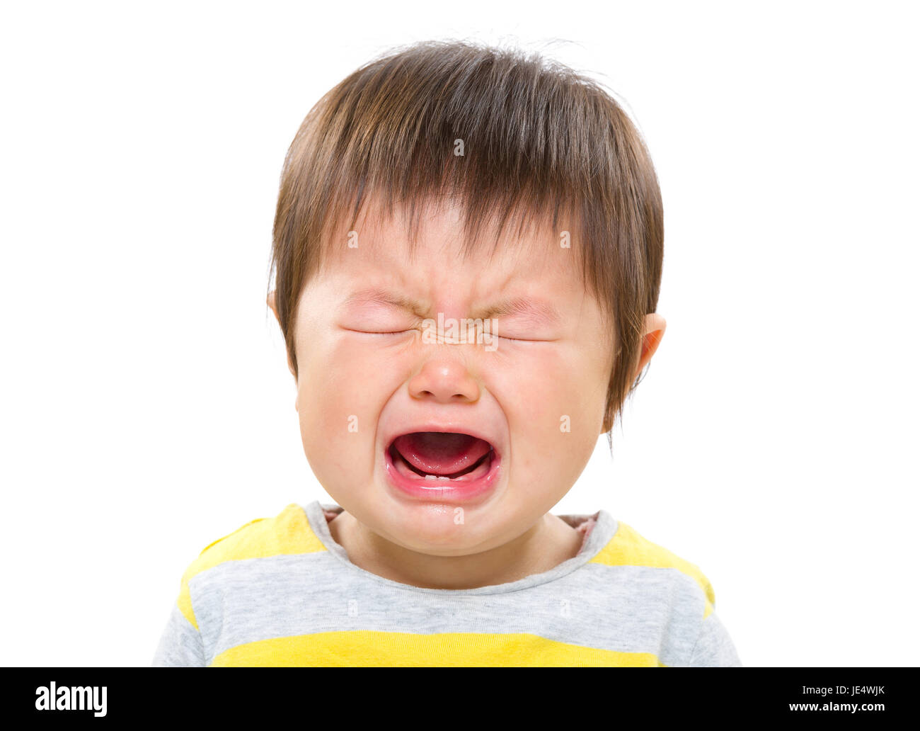 Baby girl crying Stock Photo - Alamy