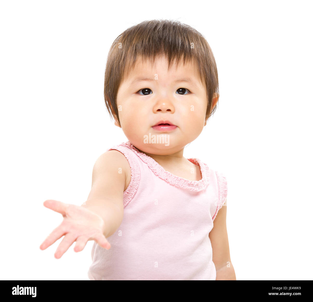 Little child give hand Stock Photo - Alamy