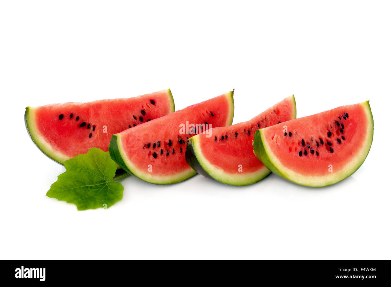 watermelon and slice isolated on white Stock Photo - Alamy