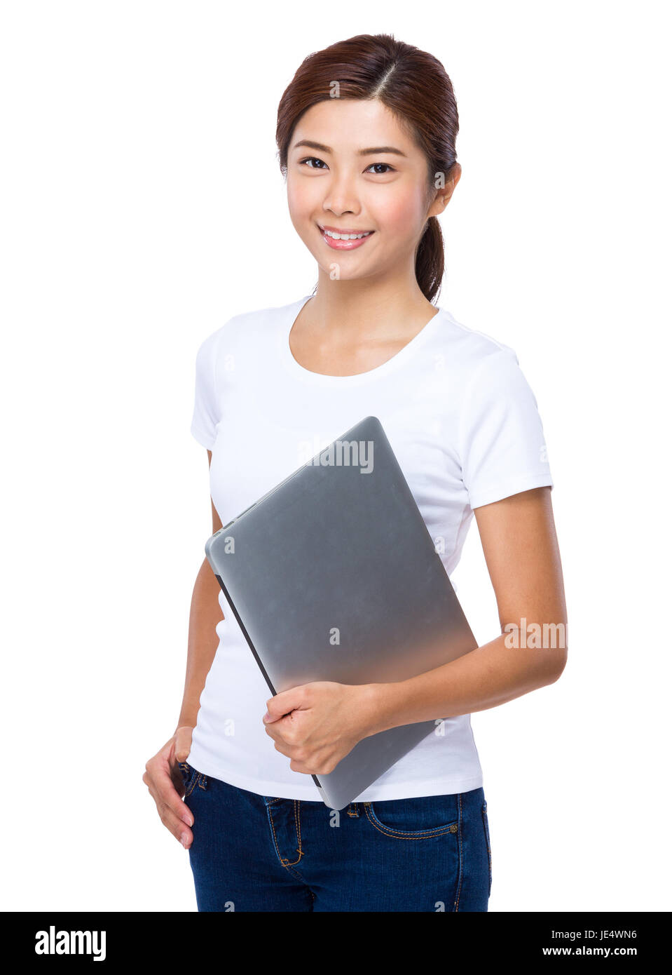 Woman use laptop computer Stock Photo - Alamy