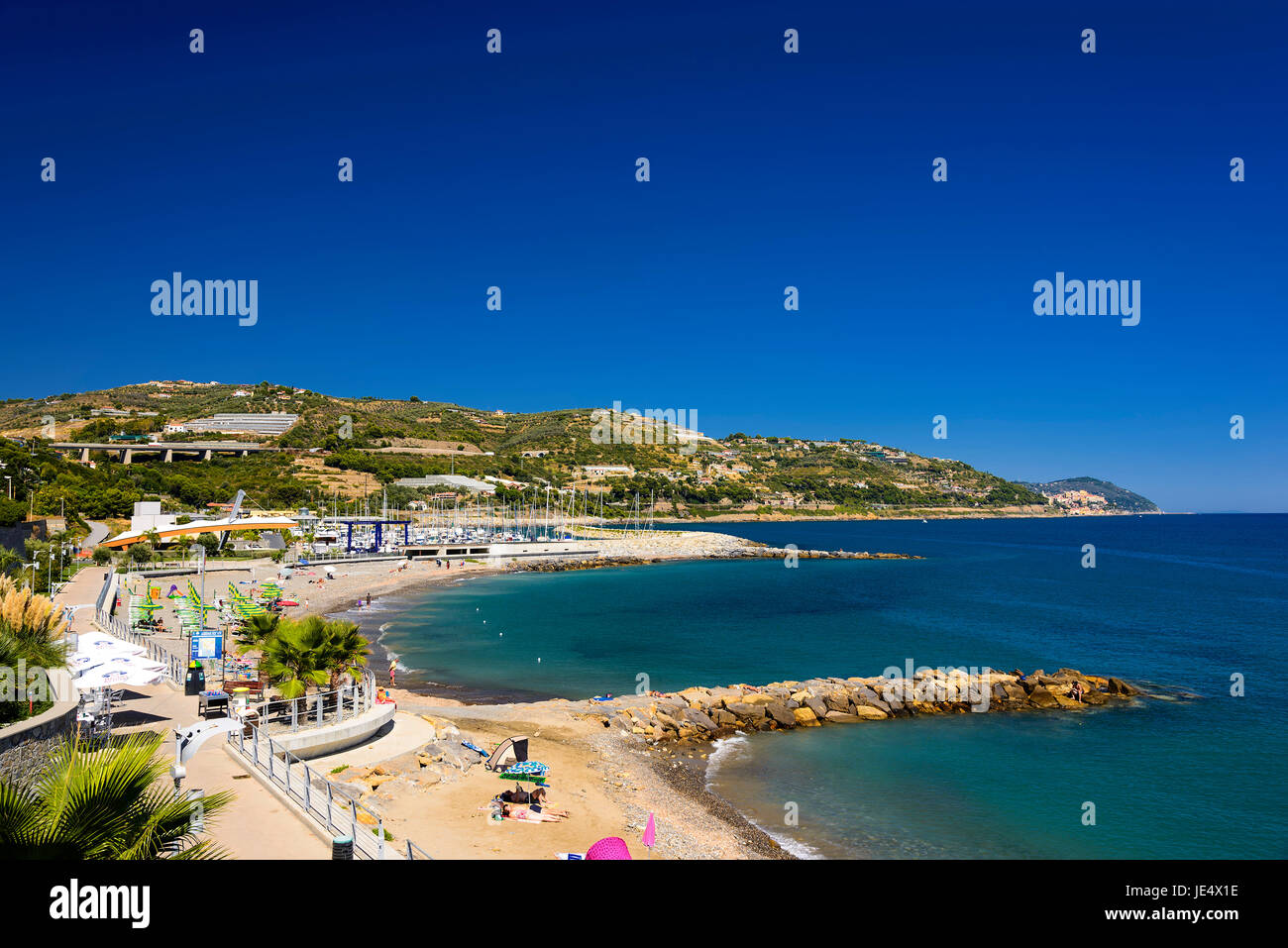 riva ligure beach Stock Photo - Alamy