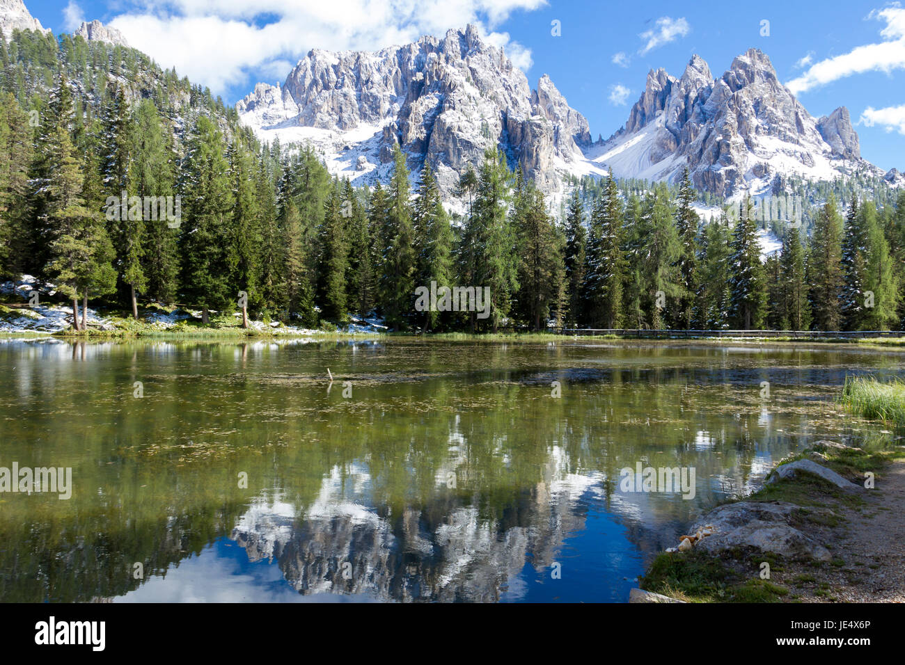 lago antorno dolomites Stock Photo - Alamy
