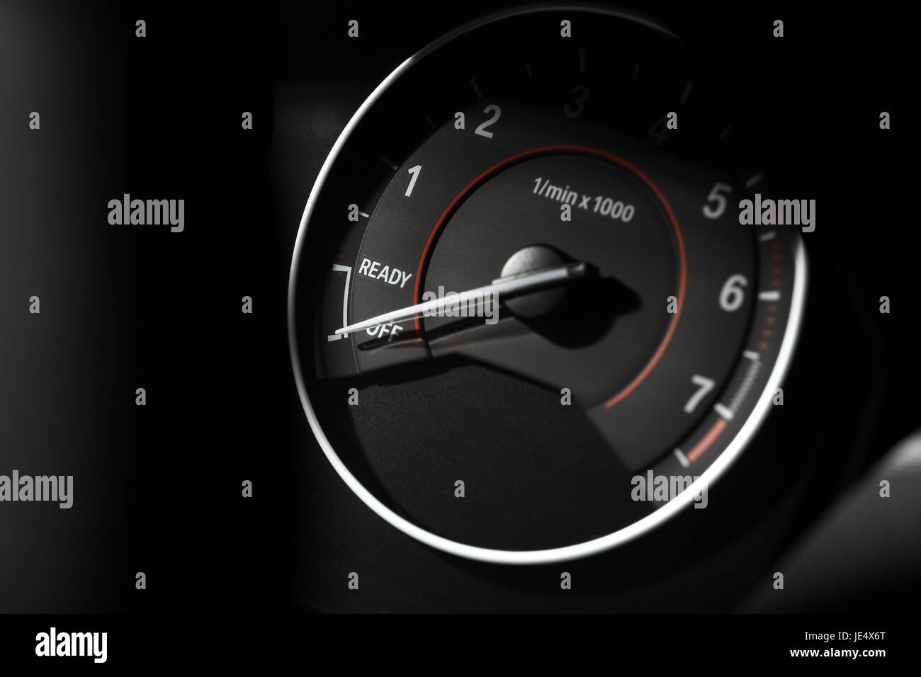 Detail of a tachometer in a car Stock Photo - Alamy