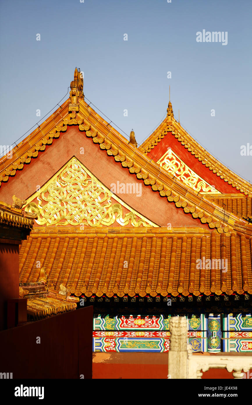 Color picture of some traditional Chinese roof tops Stock Photo - Alamy