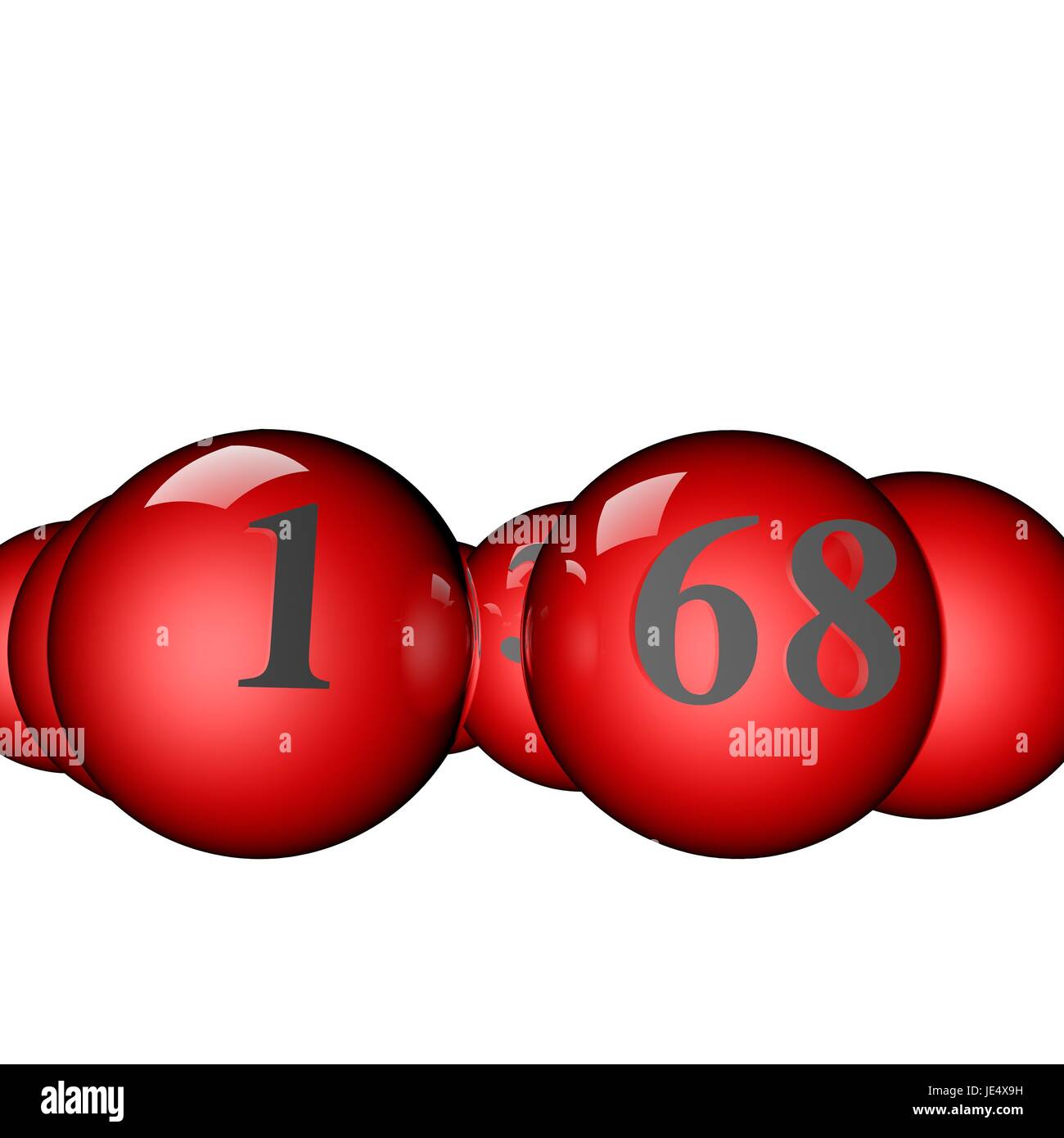 Balls with numbers for lottery, 3d render Stock Photo - Alamy