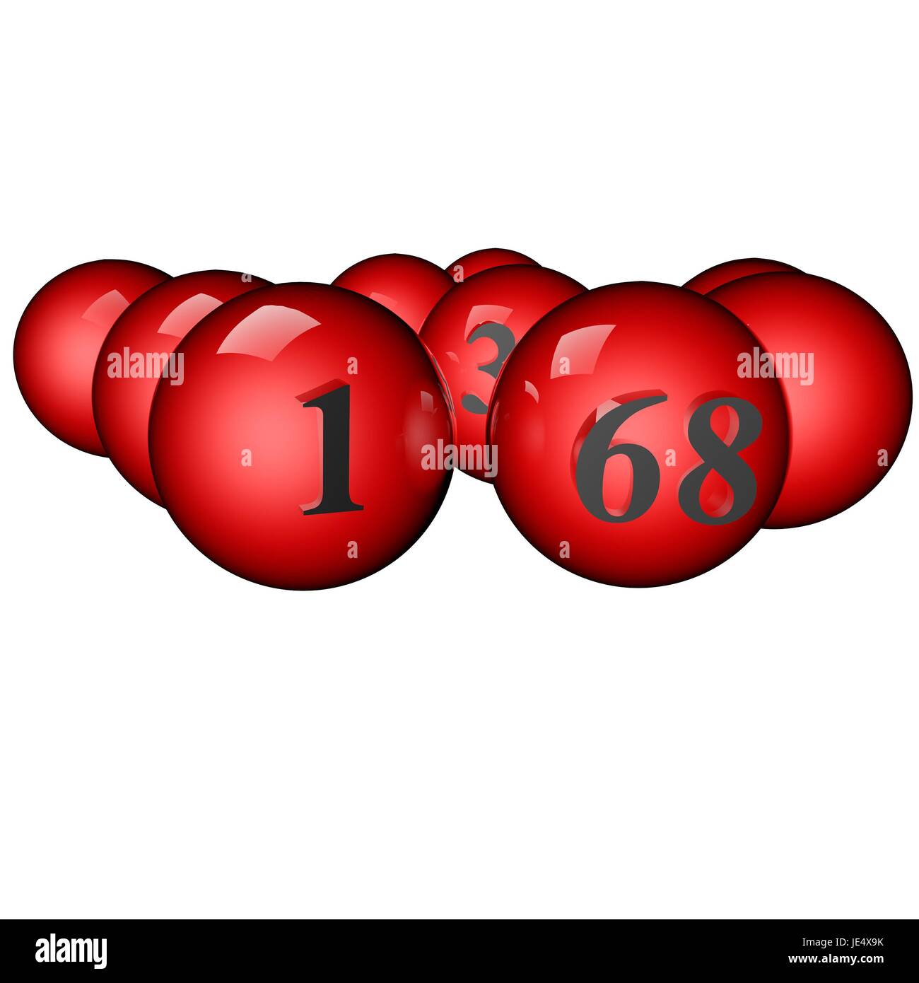 Balls with numbers for lottery, 3d render Stock Photo - Alamy