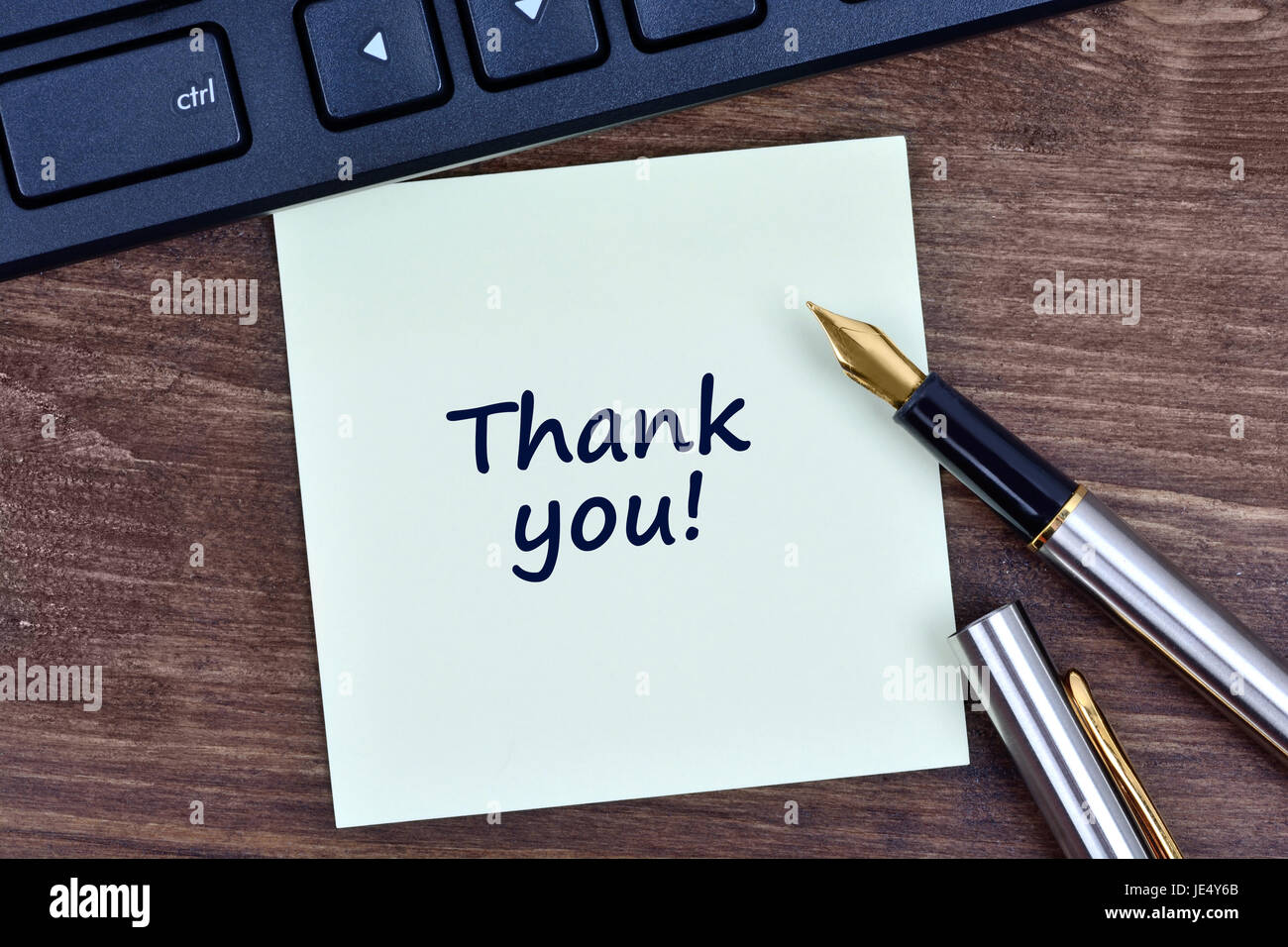Computer keyboard with thank you key hi-res stock photography and ...