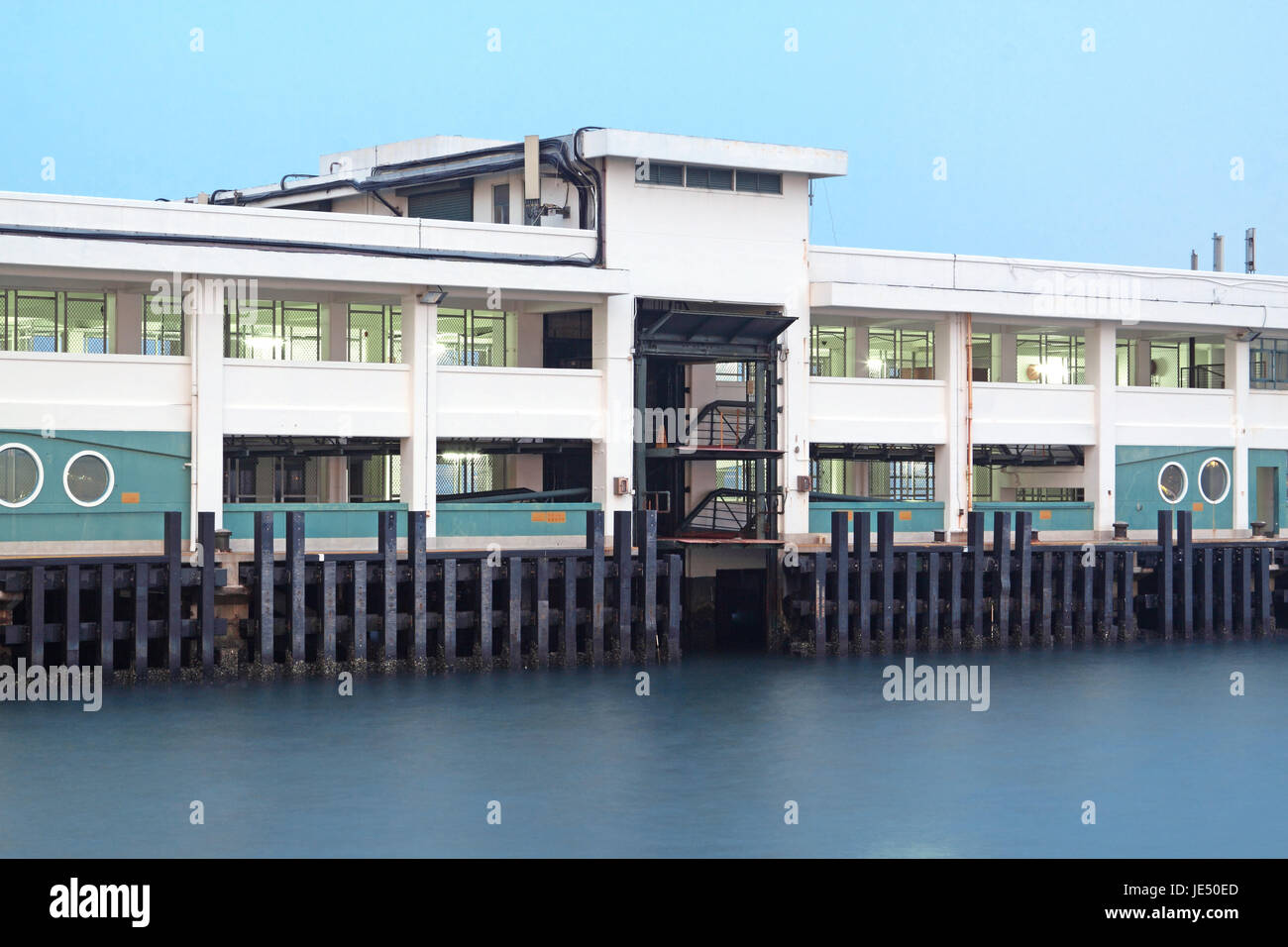 Ferry Pier to remote island of Hong Kong Stock Photo - Alamy