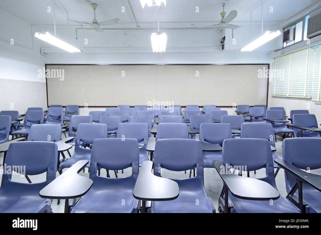 empty classroom with chair and board Stock Photo - Alamy