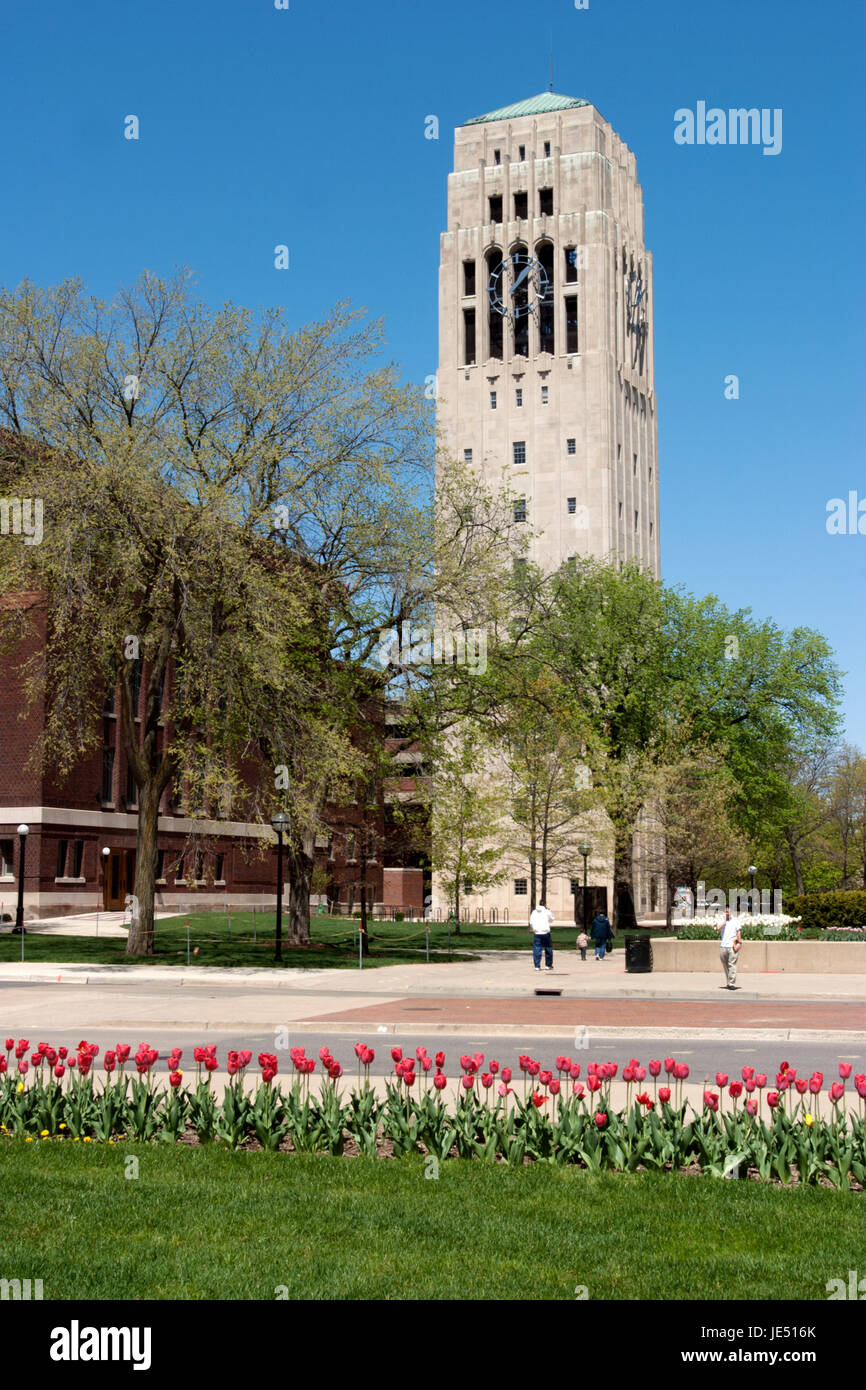 Burton Memorial Tower on campus of the University of Michigan, Ann ...