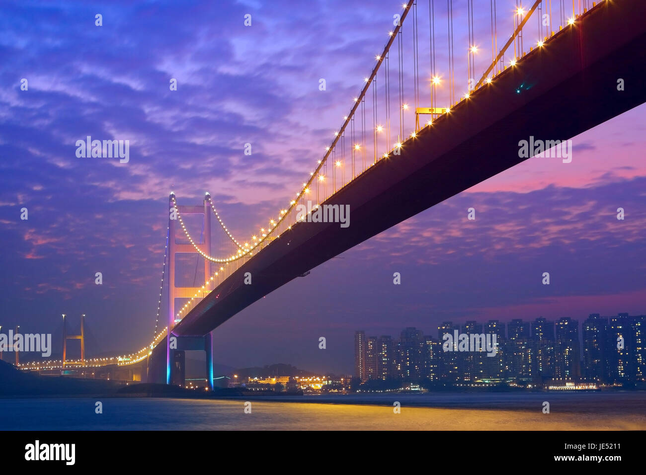 bridge in sunset , under view Stock Photo - Alamy