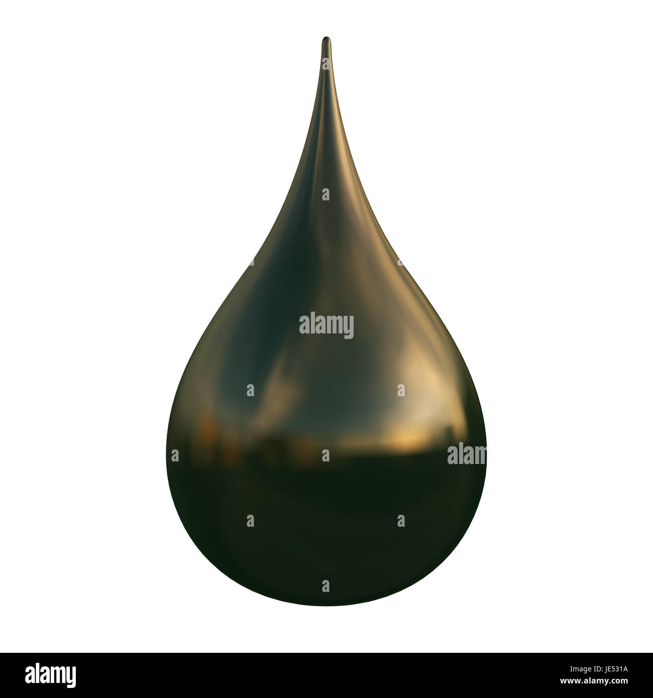 Drop of oil falling on white background. Clipping path included Stock ...