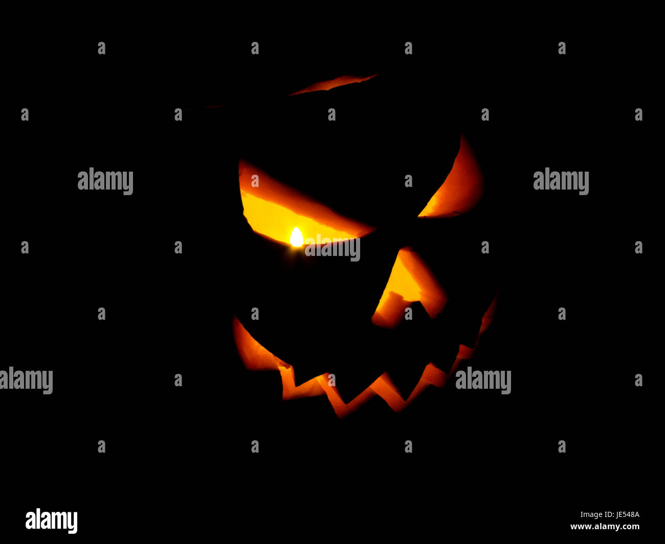 pumpkin halloween Jack O'Lantern isolated Stock Photo - Alamy