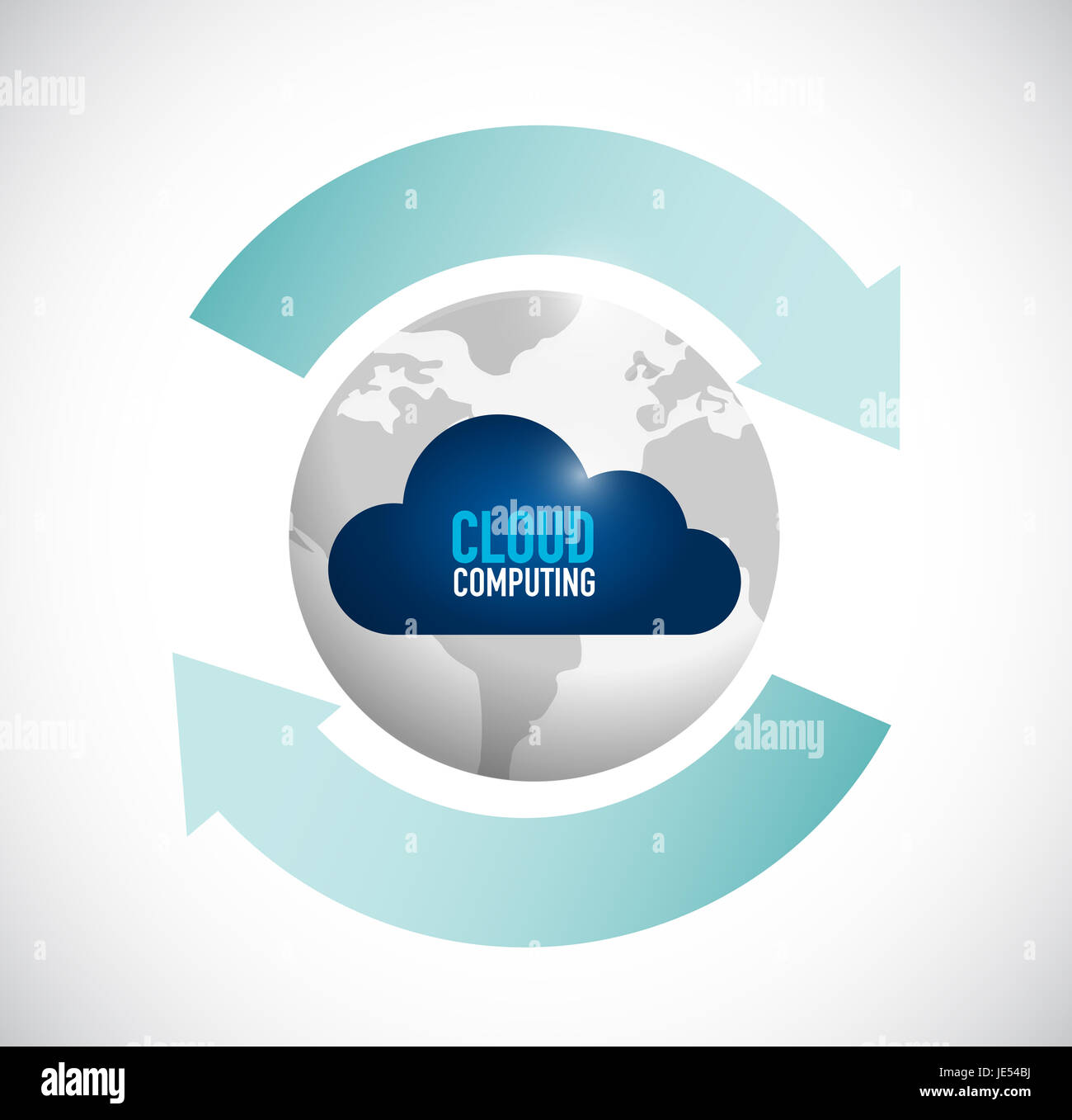 cloud computing international cycle illustration design isolated over a ...
