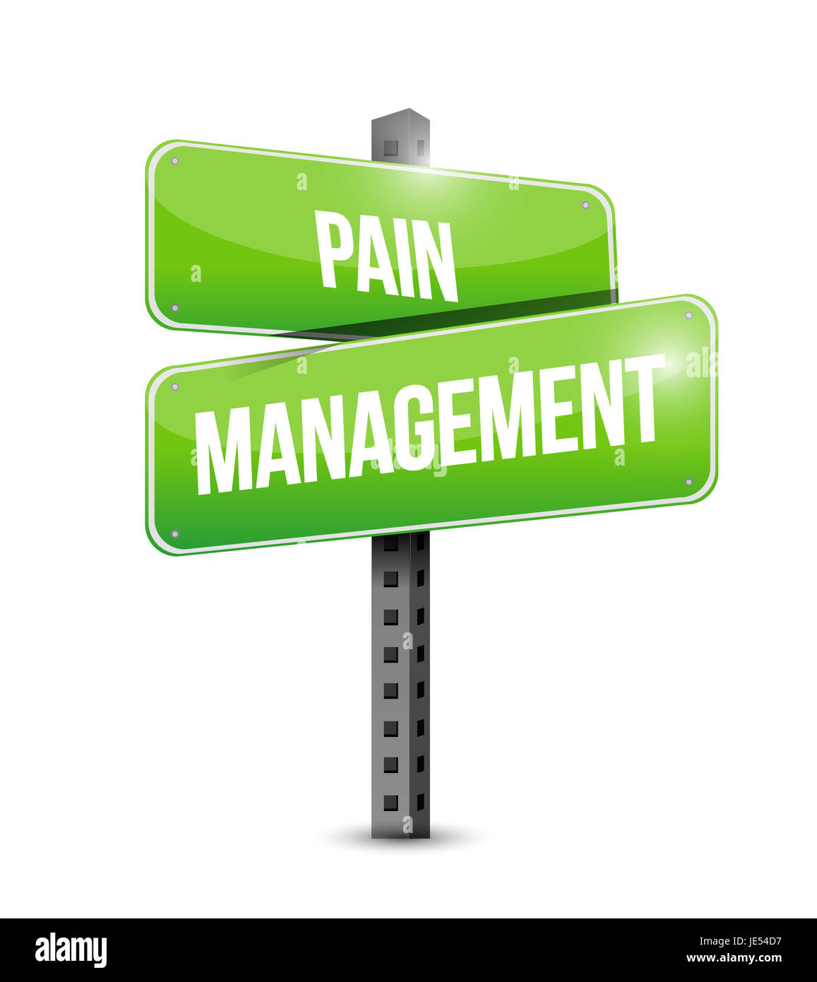 pain management street sign illustration isolated over a white ...