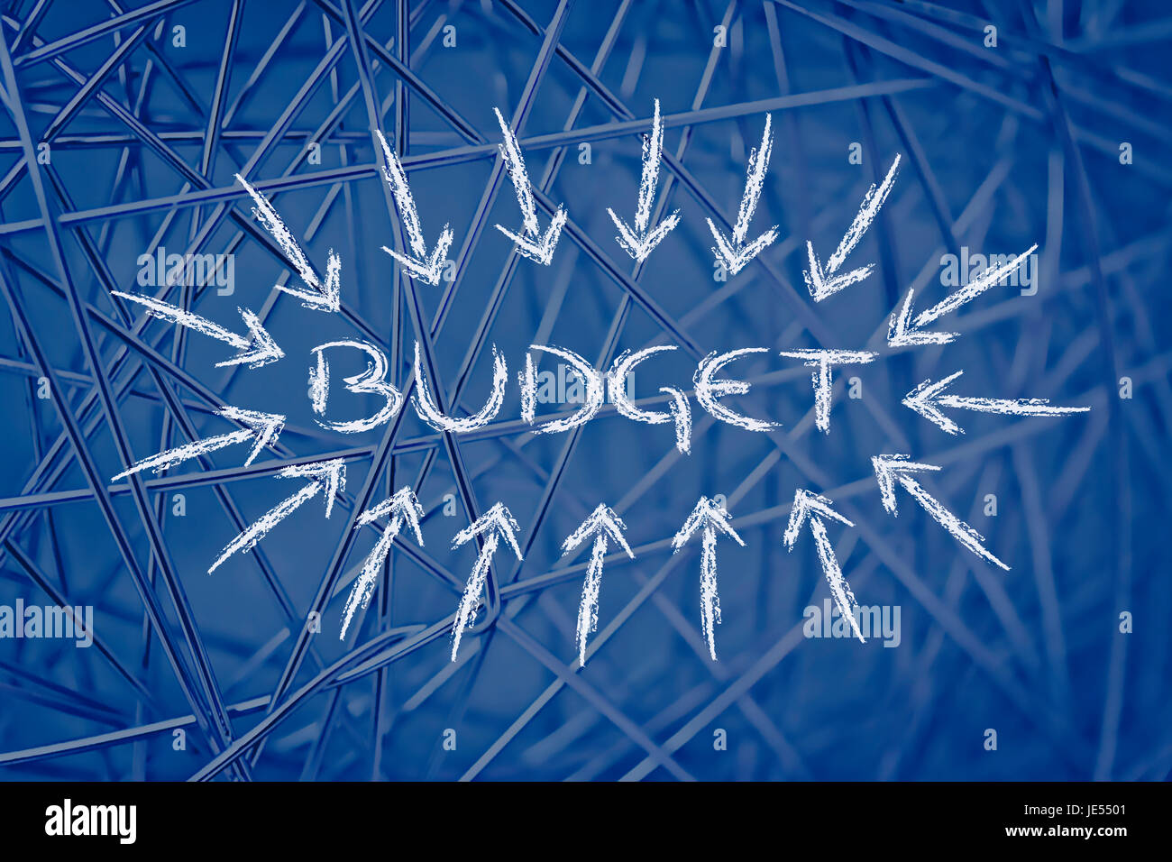 the word budget, as a key concept of doing business, surrounded by ...