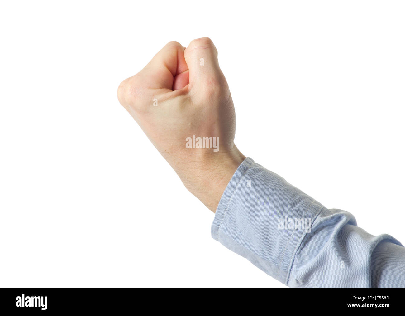 clenched fist isolated on the white Stock Photo - Alamy