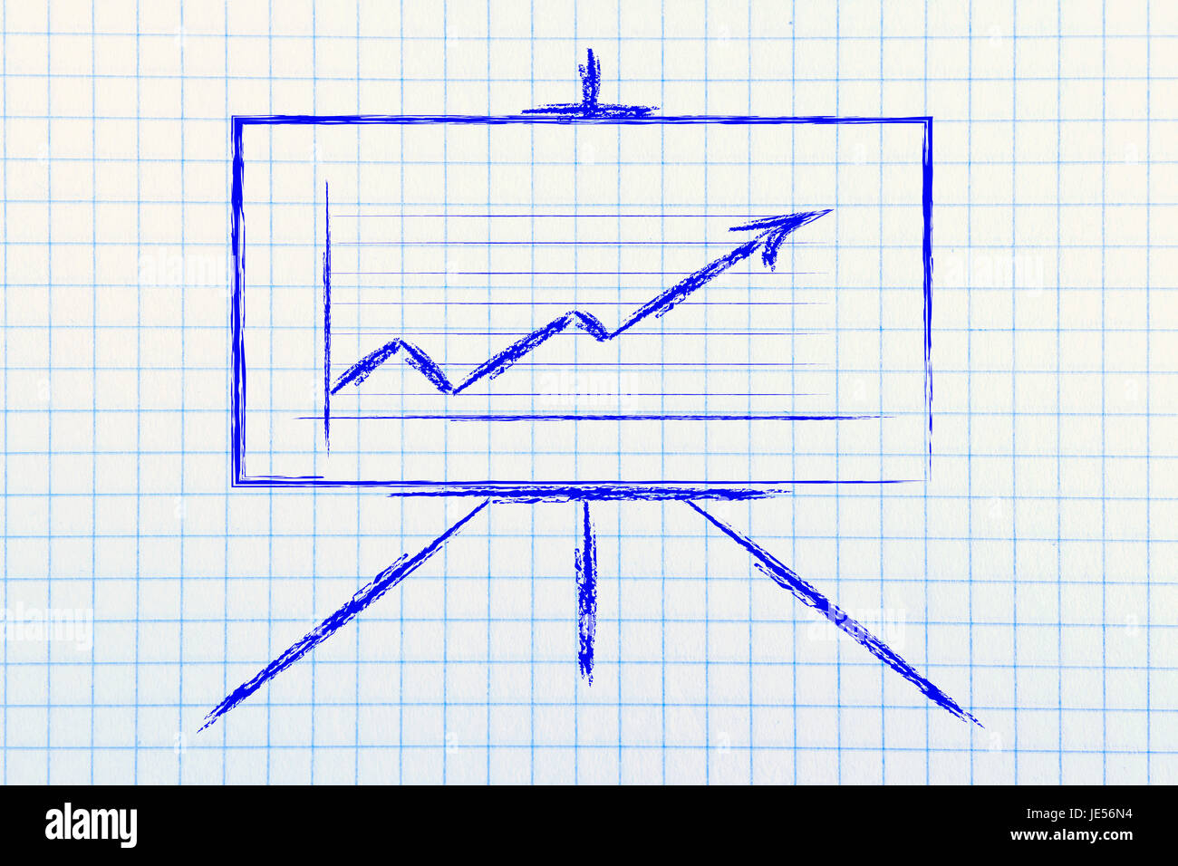 data on graph showing growth on whiteboard design Stock Photo - Alamy