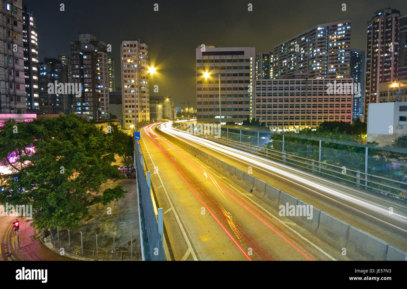 night view of the bridge and city Stock Photo - Alamy