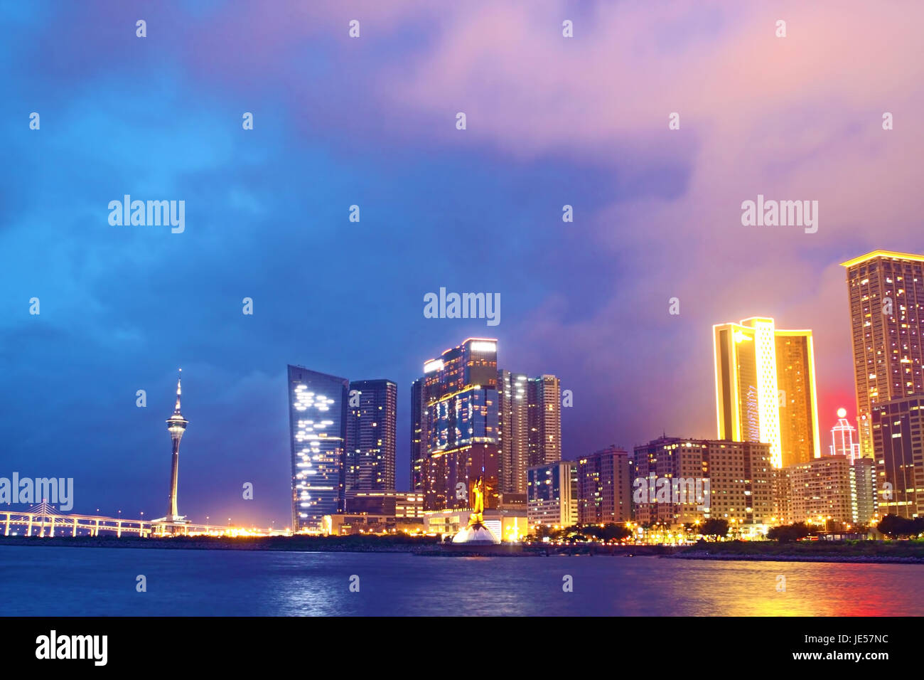Macau at night Stock Photo - Alamy