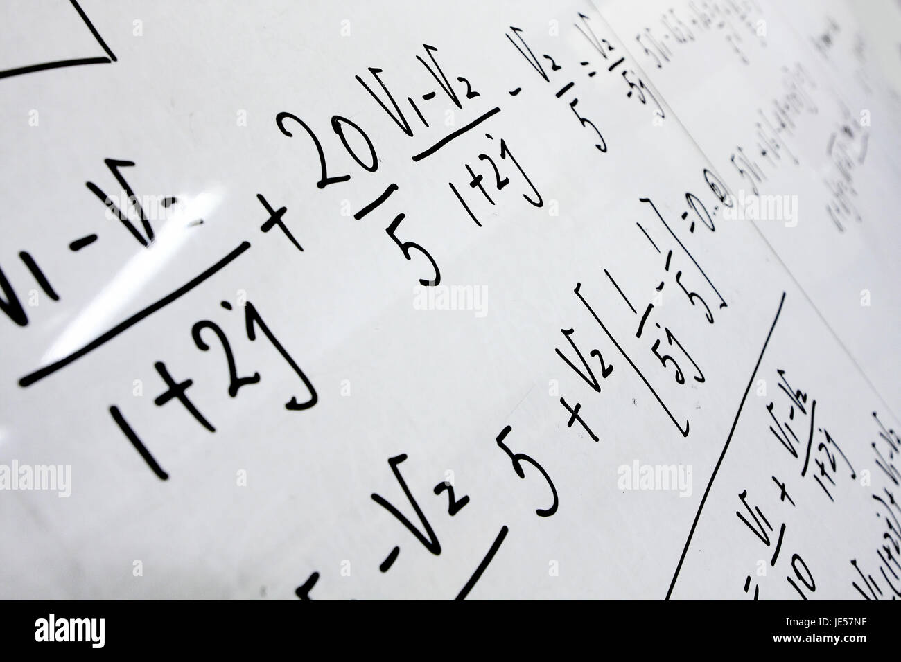 formulas on a whiteboard Stock Photo - Alamy