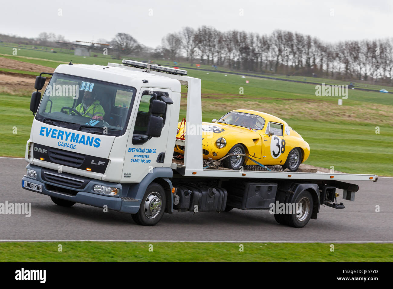 1961 Austin Healey Sebring Sprite of Richard Woolmer on a low-loader ...
