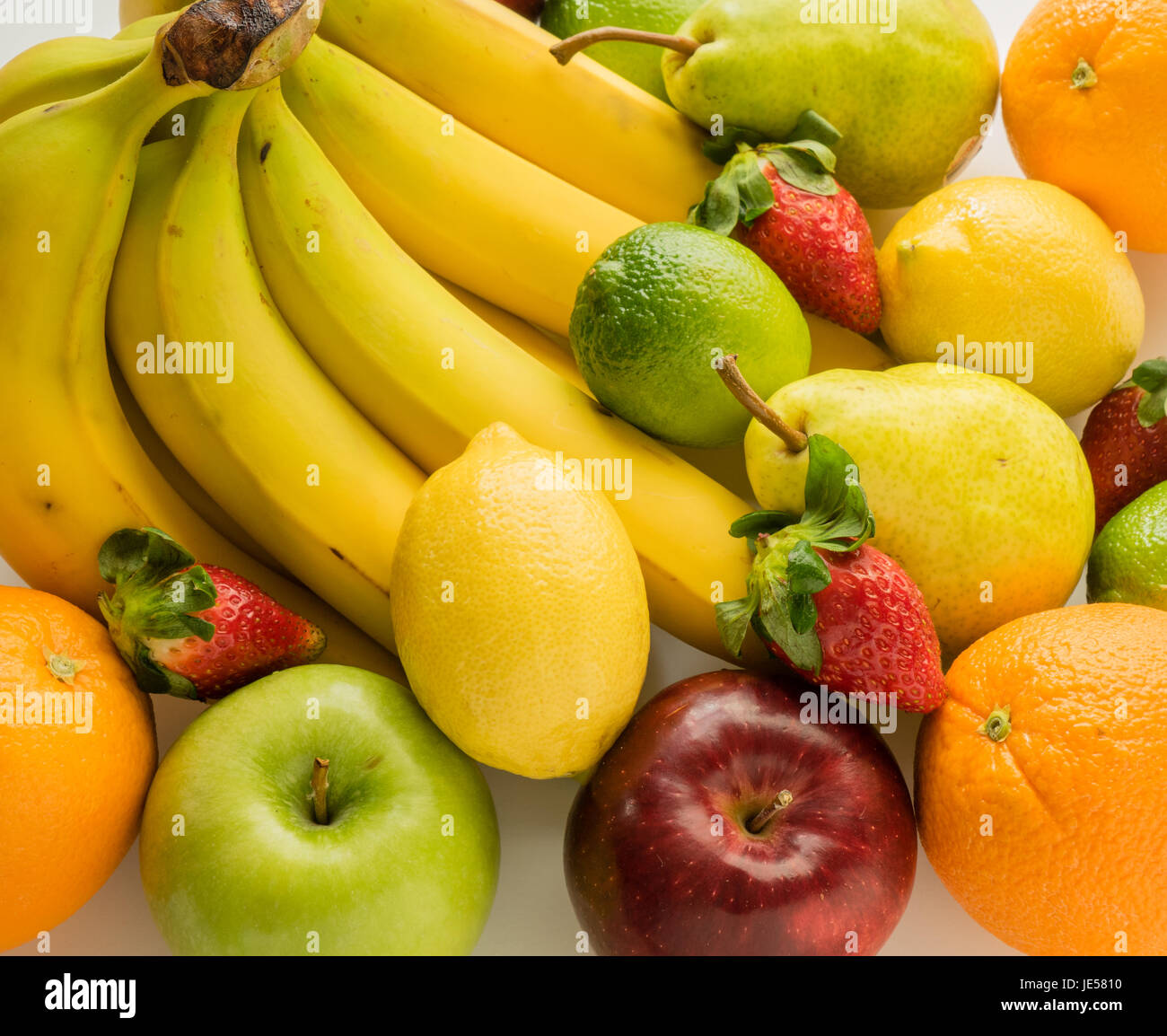 Assorted Fruit Background Stock Photo - Alamy