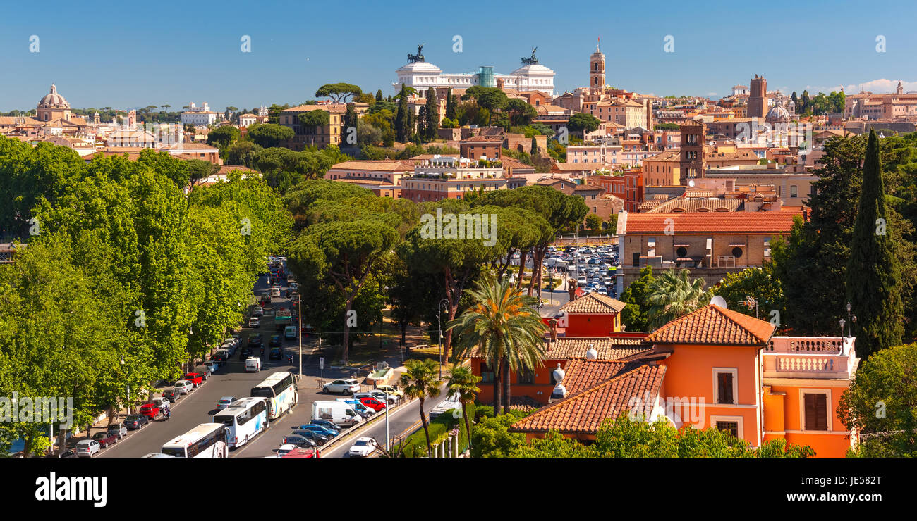 Panoramic aerial view of Rome, Italy Stock Photo - Alamy