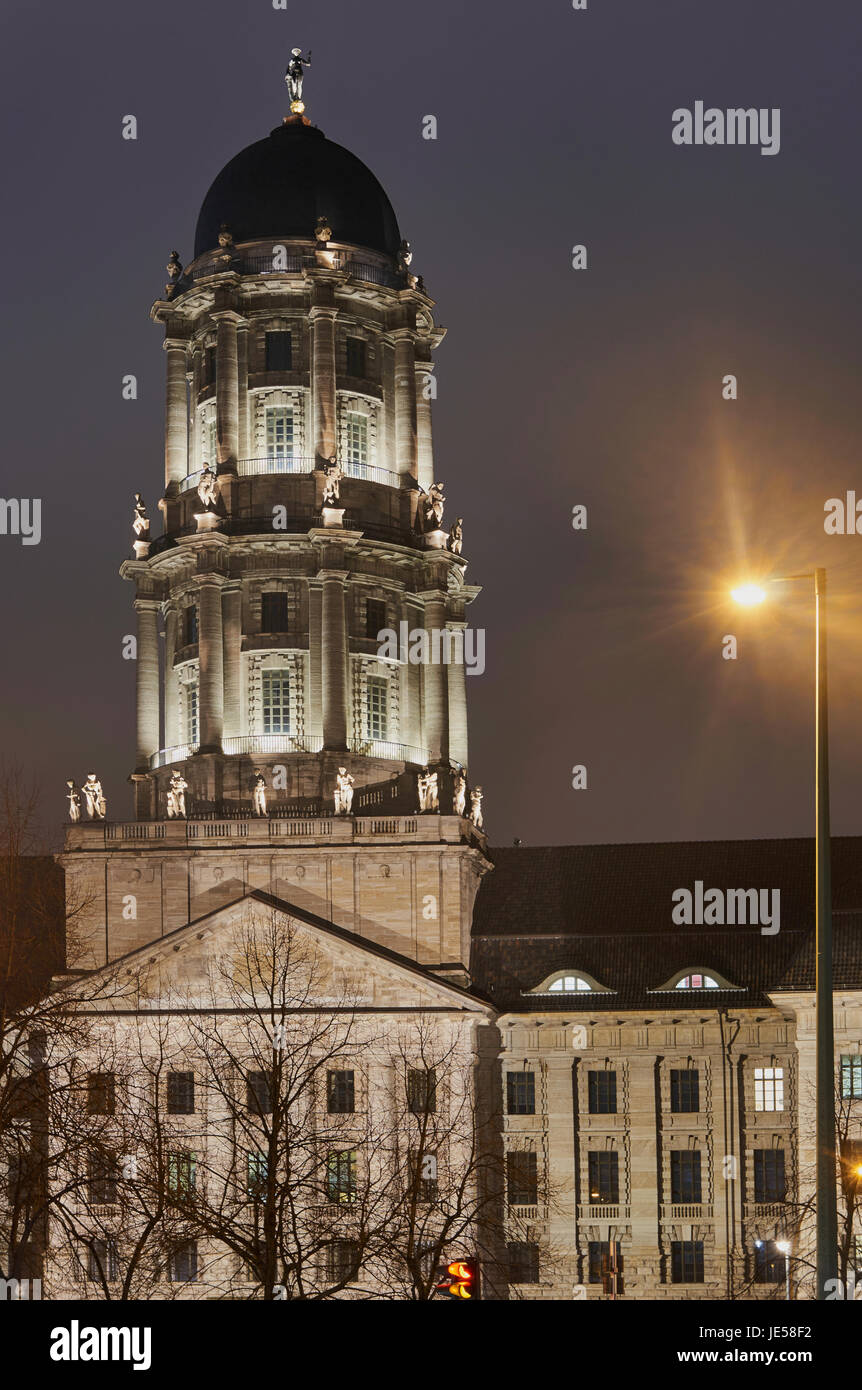 Neoclassicism tower at night in Berlin Stock Photo - Alamy