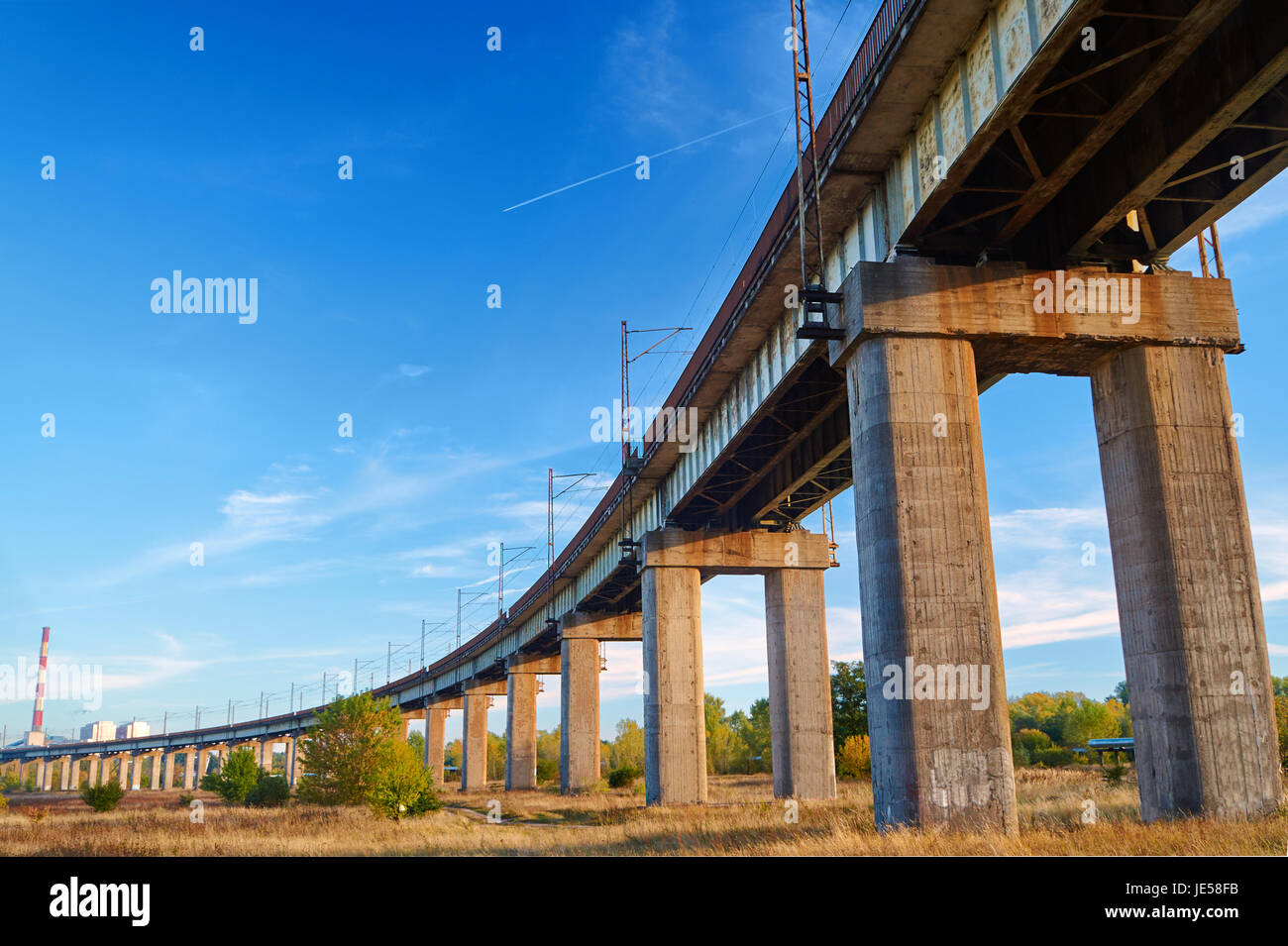 The railroad overpass near Poznan Stock Photo - Alamy