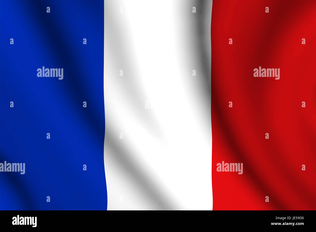 Wavy french flag hi-res stock photography and images - Alamy