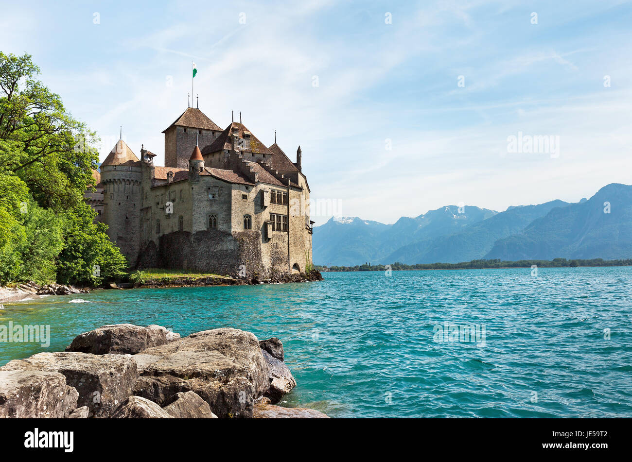 Beautiful view chillon castle hi-res stock photography and images - Alamy