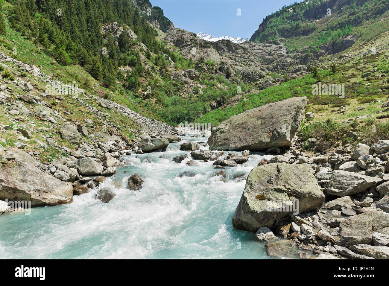 Beautiful view river in alps hi-res stock photography and images - Alamy
